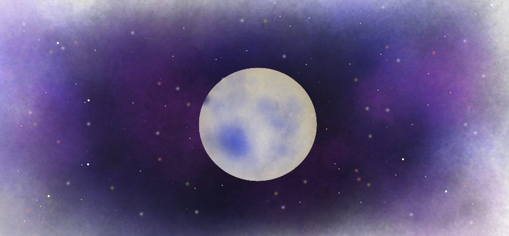 Galaxy Moon Art by Parfait-Kittty on DeviantArt