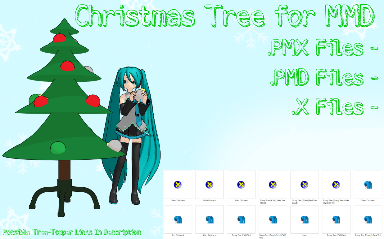 Toony Christmas Tree (Big Pack) For MMD by Chee-shep on DeviantArt