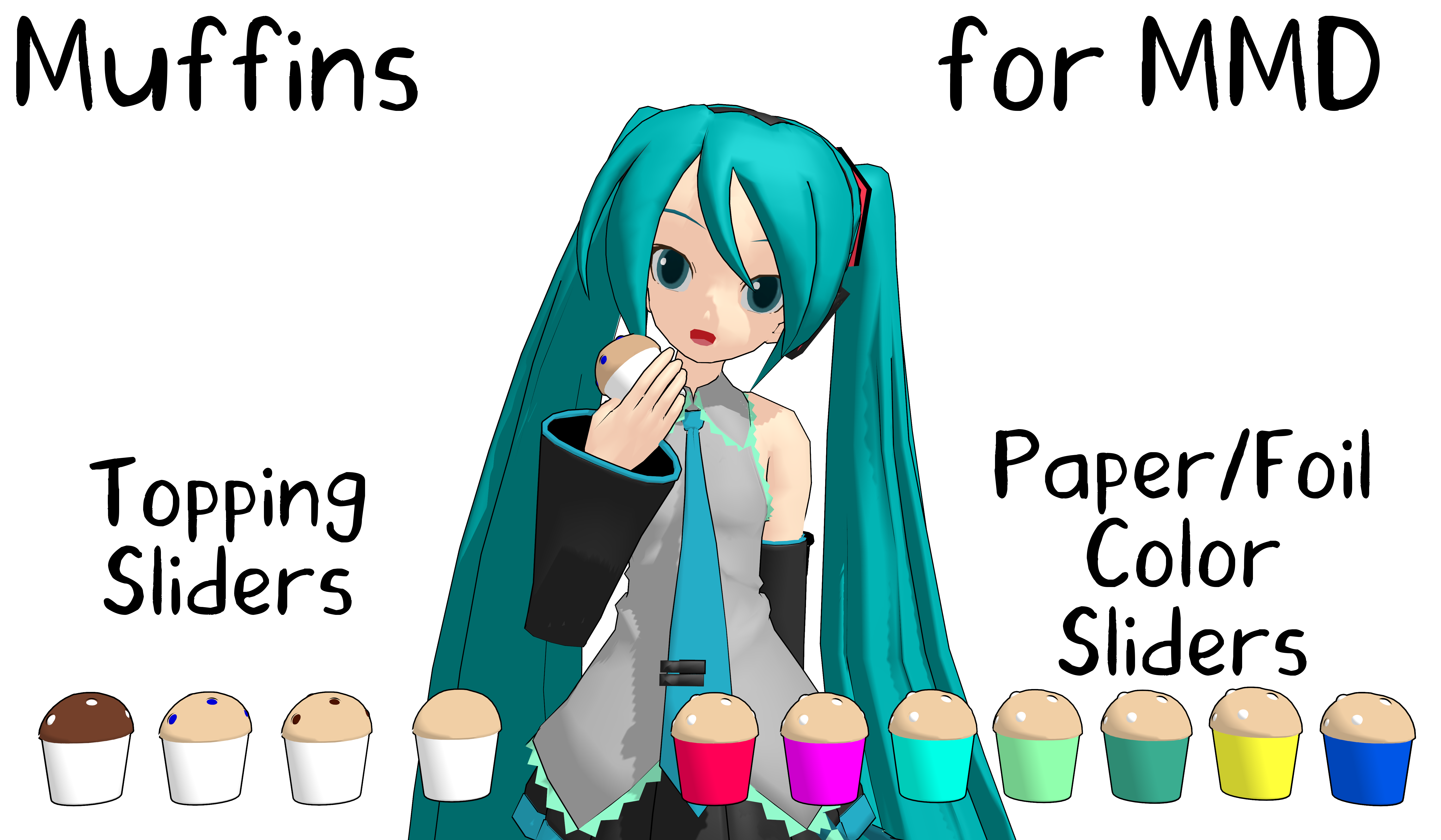 MMD Food: Muffins by Chee-shep on DeviantArt
