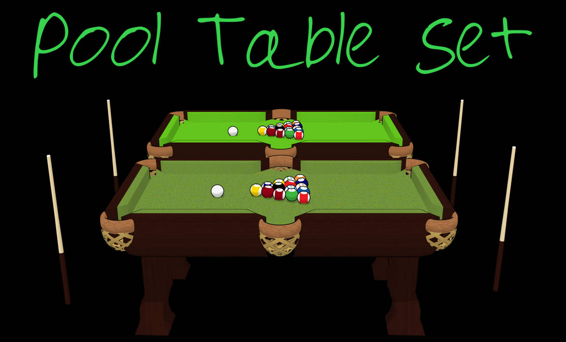 MMD Set: Pool Table Set by PuppetPotato on DeviantArt