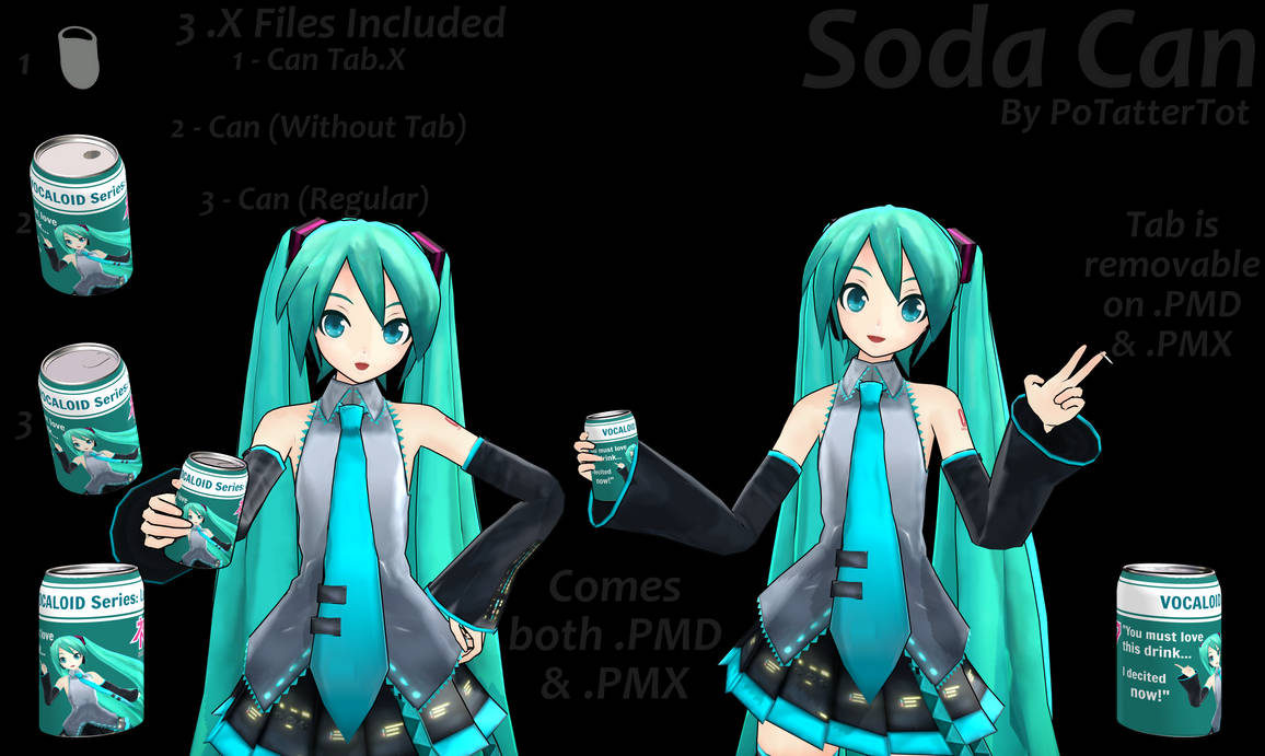Soda Can Prop for MMD [TEXT HAS BEEN FIXED!] by Chee-shep on DeviantArt