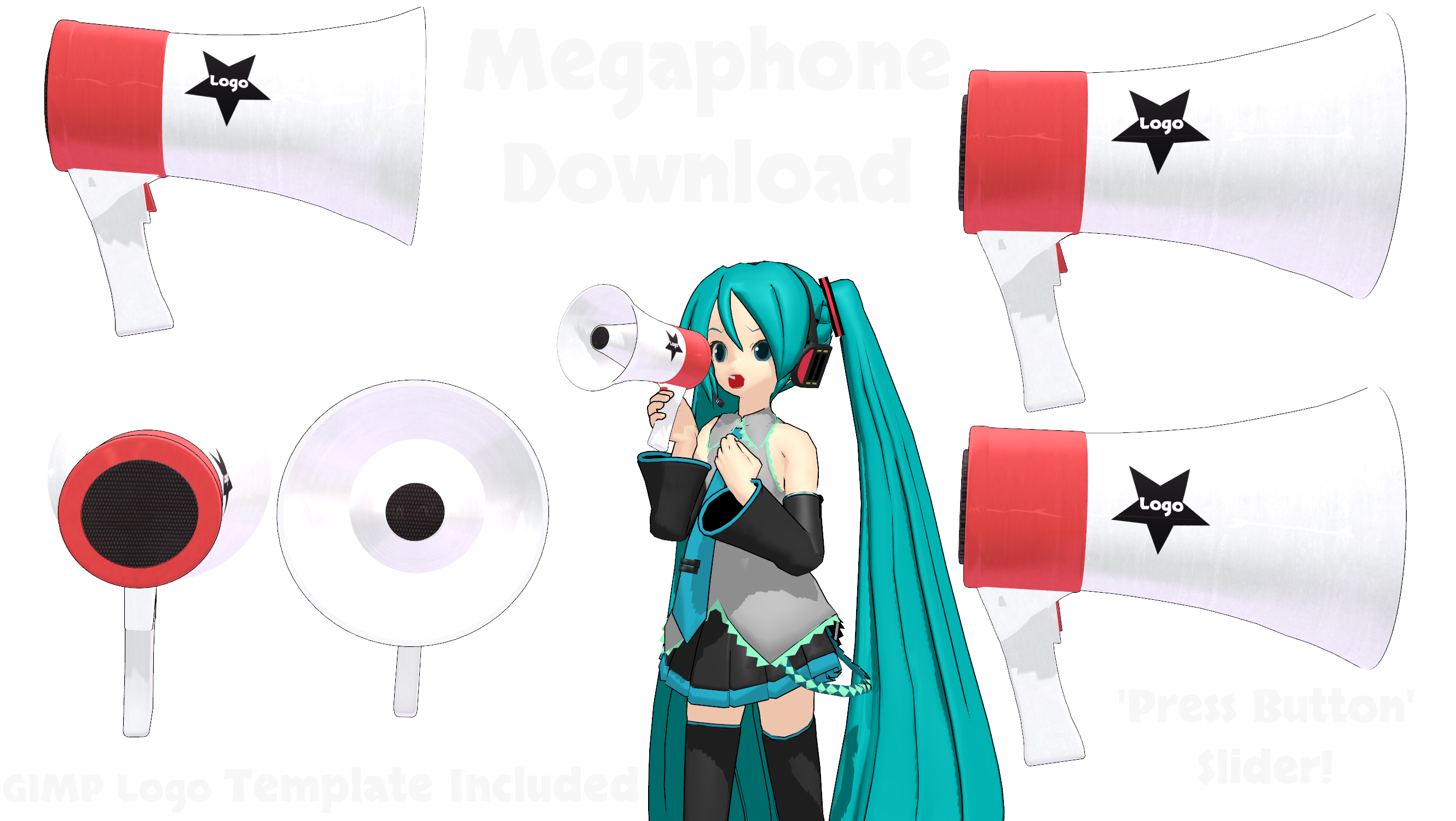Megaphone Prop [Download] by Chee-shep on DeviantArt