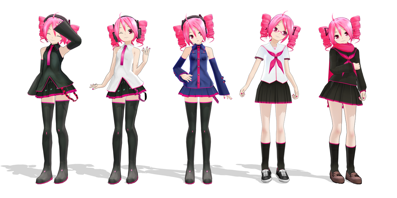 [MMD DL] Teto Kasane Edits (5 Model Pack) by Chee-shep on DeviantArt