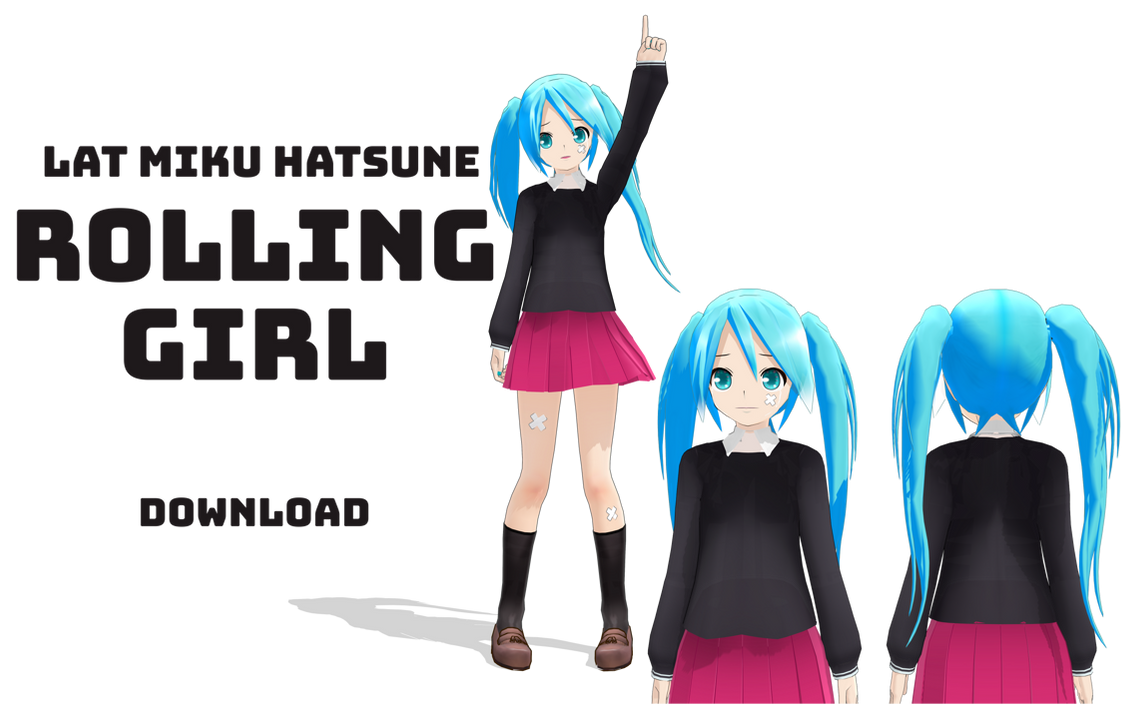 [MMD DL] LAT Rolling Girl Miku [Textures Fixed!] by Chee-shep on DeviantArt