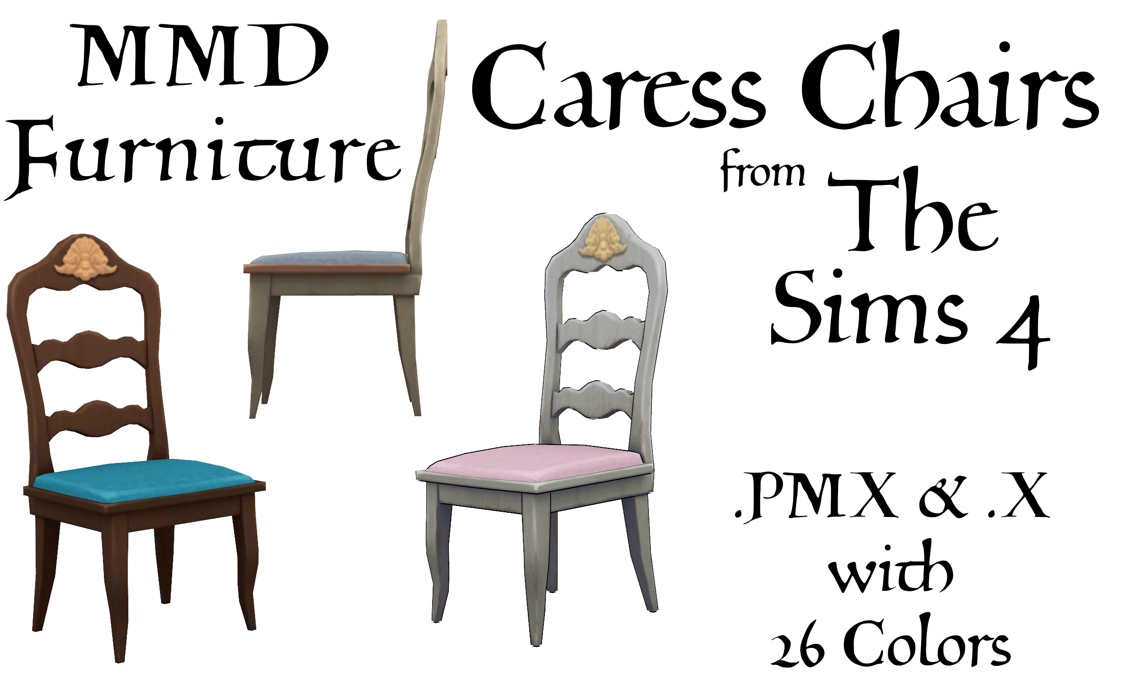[MMD DL] 'Caress Chairs' Pack [from The Sims 4] by Chee-shep on DeviantArt