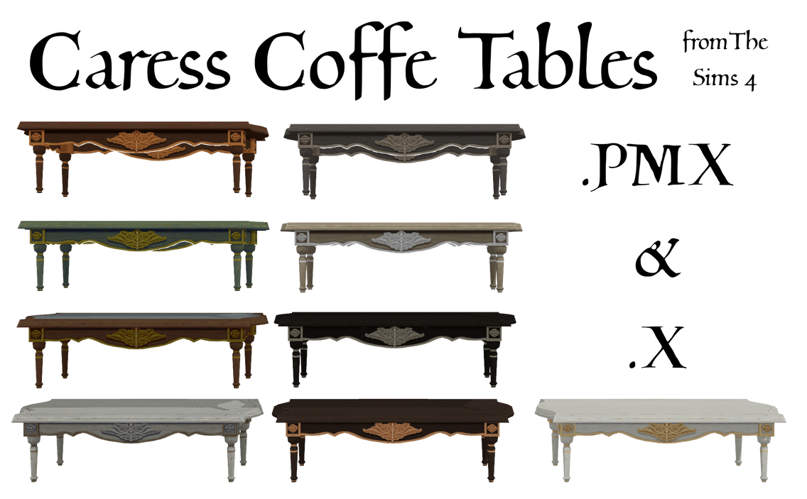 [MMD DL] 'Caress Coffee Table' Pack [The Sims 4] by Chee-shep on DeviantArt