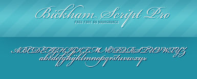 Bickham Script Pro Free Font by YourSource on DeviantArt