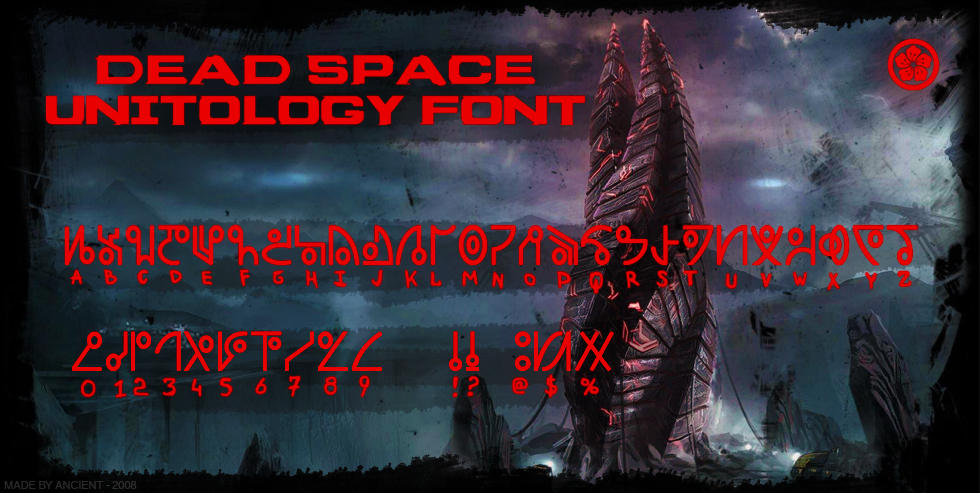 Dead Space Unitology Font by KiraPolyarush on DeviantArt