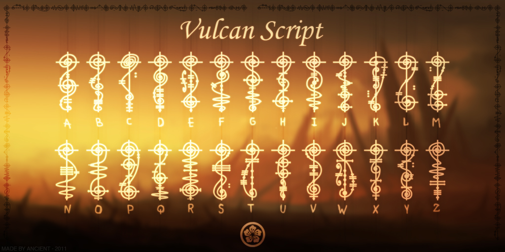 Vulcan Script Font by KiraPolyarush on DeviantArt