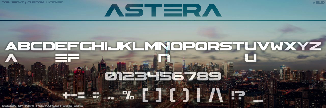 Astera Font by KiraPolyarush on DeviantArt