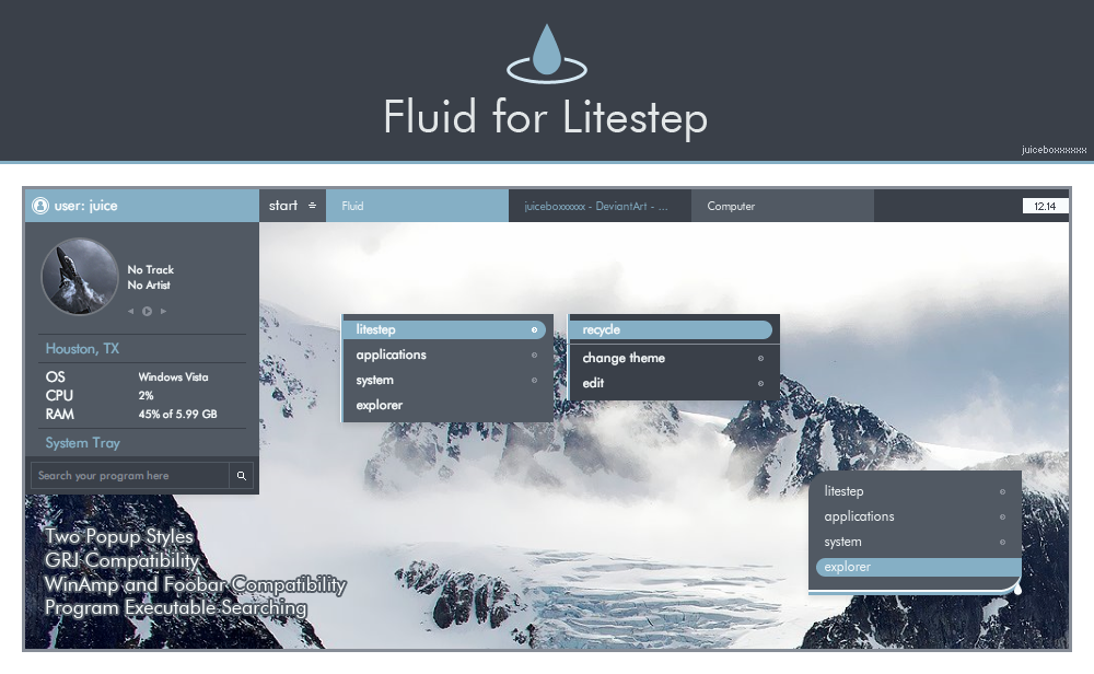 Fluid for Litestep by juiceboxxxxxx on DeviantArt