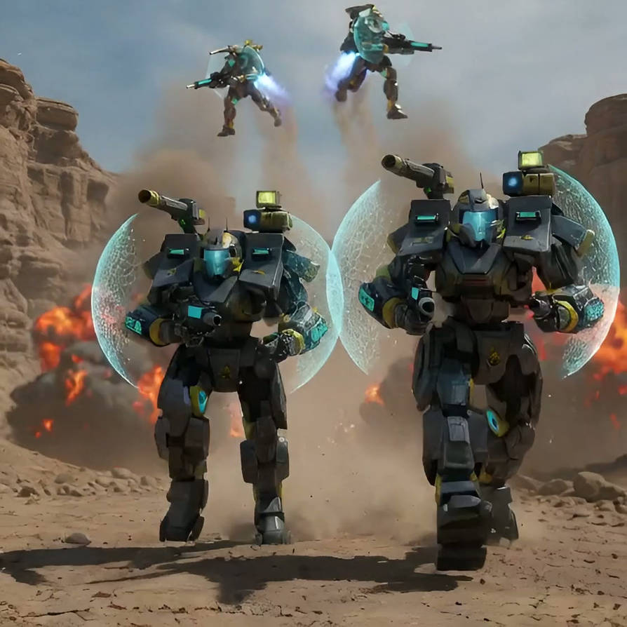 Terran Power Armor Battle by 1Wyrmshadow1 on DeviantArt
