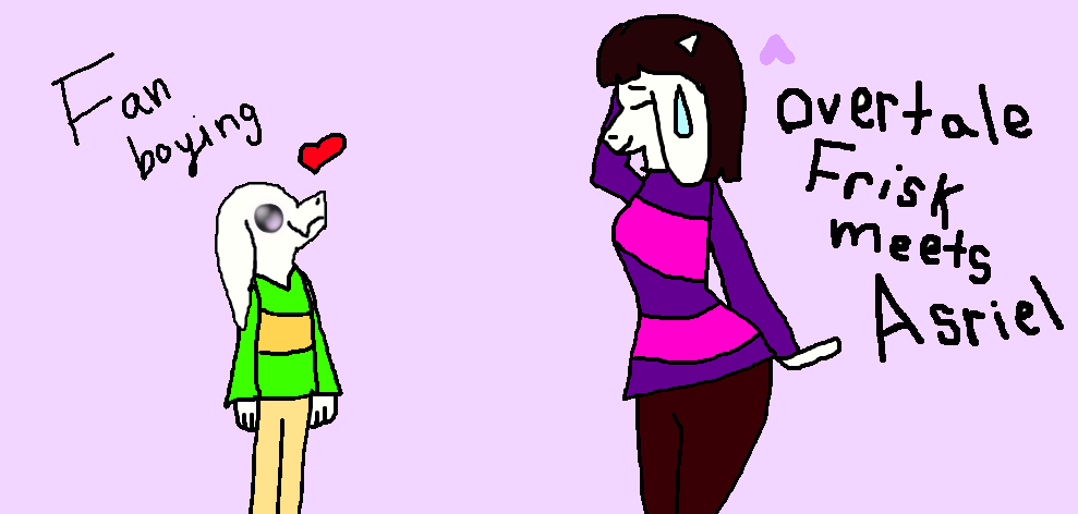 Overtale Frisk meets Asriel by QueenArikka on DeviantArt