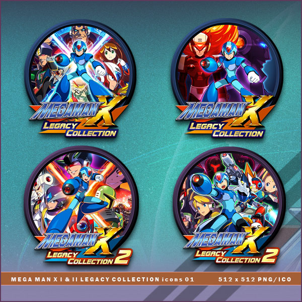 Mega Man X Legacy Collection I and II icons by BrokenNoah on DeviantArt