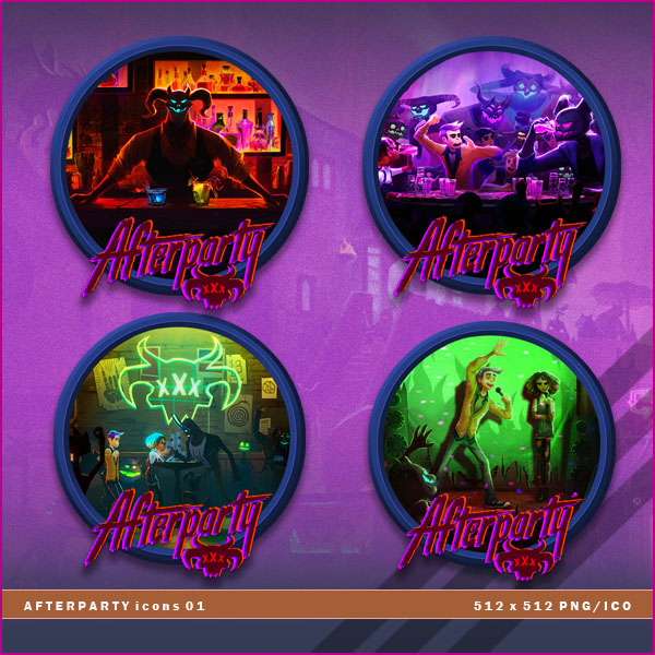 Afterparty icons by BrokenNoah on DeviantArt