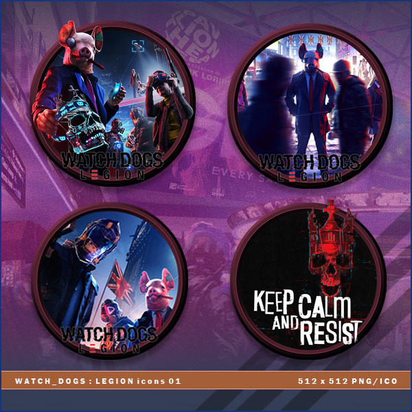 Watch Dogs: Legion icons by BrokenNoah on DeviantArt