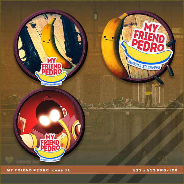 My Friend Pedro icons by BrokenNoah on DeviantArt