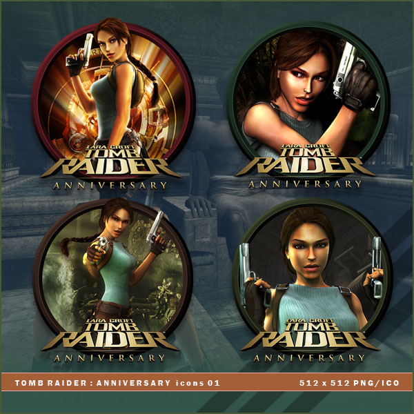 Tomb Raider: Anniversary icons by BrokenNoah on DeviantArt
