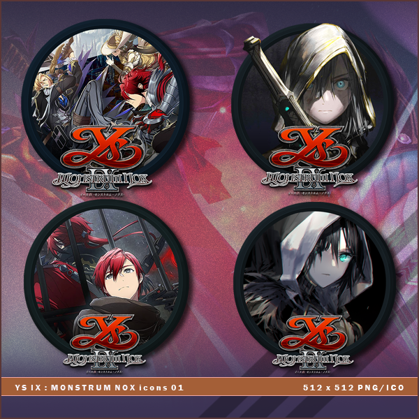 Ys IX: Monstrum Nox icons by BrokenNoah on DeviantArt