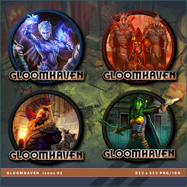 Gloomhaven icons by BrokenNoah on DeviantArt