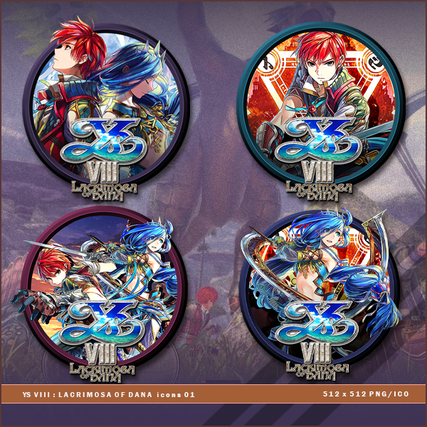 Ys VIII: Lacrimosa of Dana icons by BrokenNoah on DeviantArt