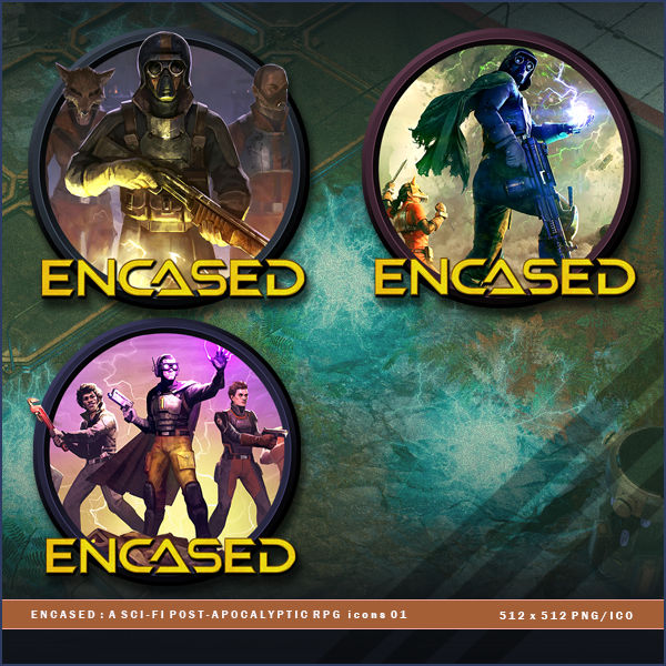 Encased: A Sci-Fi Post-Apocalyptic RPG icons by BrokenNoah on DeviantArt