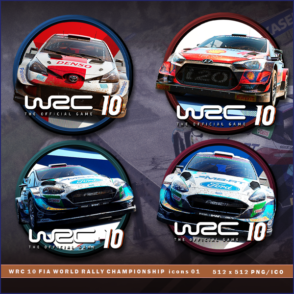 WRC 10 FIA World Rally Championship icons by BrokenNoah on DeviantArt
