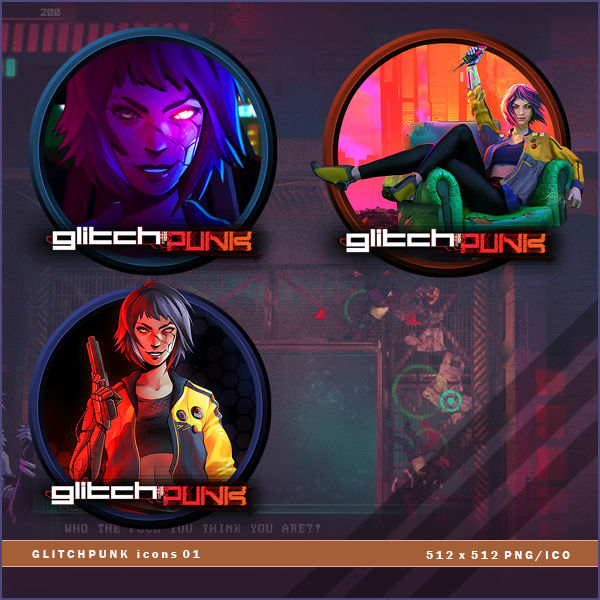 Glitchpunk icons by BrokenNoah on DeviantArt