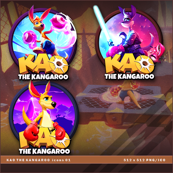Kao the Kangaroo icons by BrokenNoah on DeviantArt