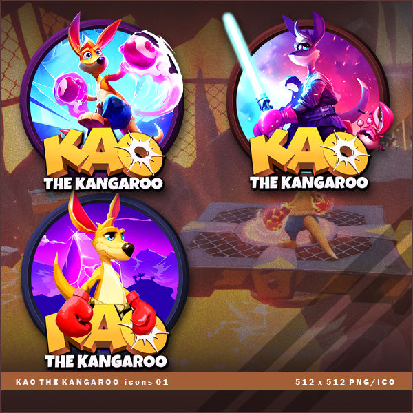 Kao the Kangaroo icons by BrokenNoah on DeviantArt