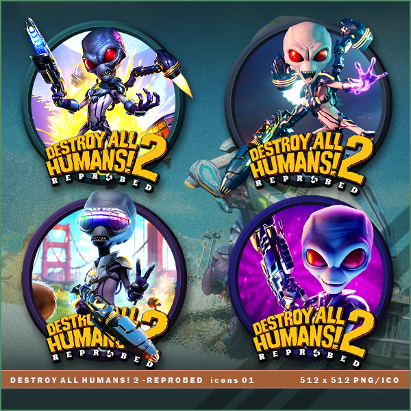 Destroy All Humans! 2 - Reprobed icons by BrokenNoah on DeviantArt