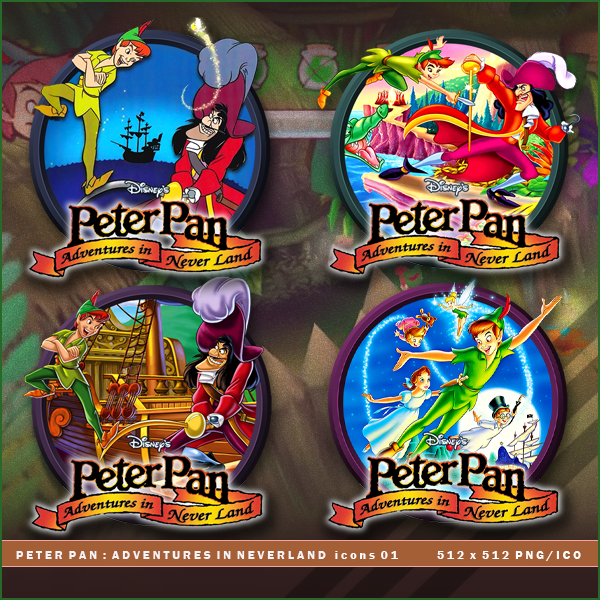 Peter Pan: Adventures in Neverland icons by BrokenNoah on DeviantArt