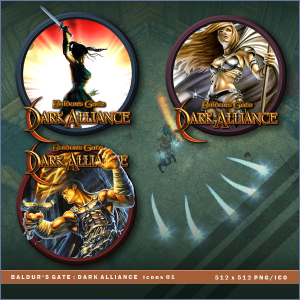 Baldur's Gate: Dark Alliance icons by BrokenNoah on DeviantArt