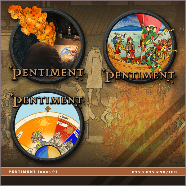 Pentiment icons by BrokenNoah on DeviantArt