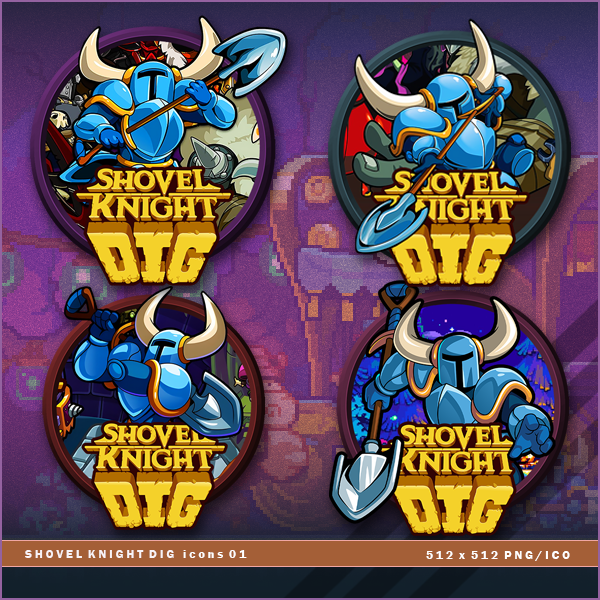Shovel Knight Dig icons by BrokenNoah on DeviantArt