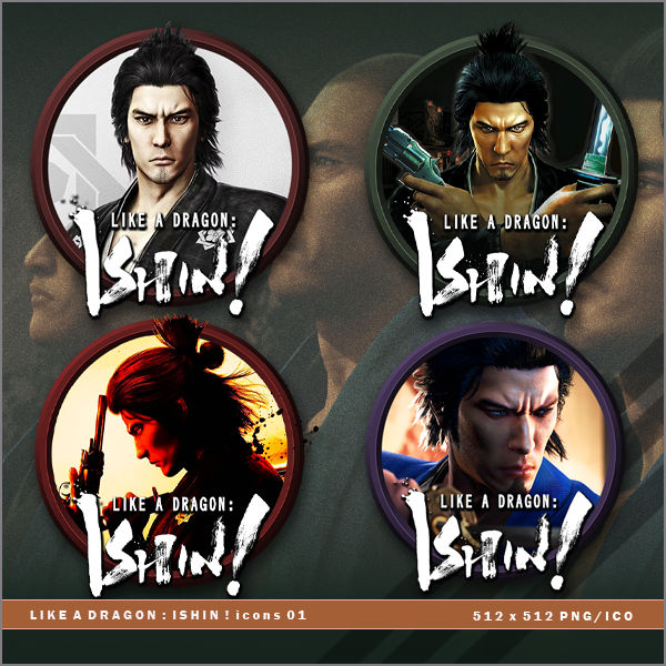 Like A Dragon: Ishin! icons by BrokenNoah on DeviantArt