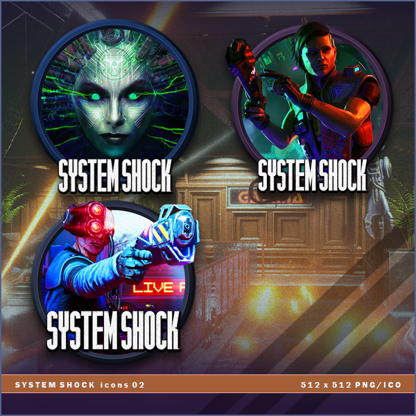 System Shock (Remake) icons 02 by BrokenNoah on DeviantArt