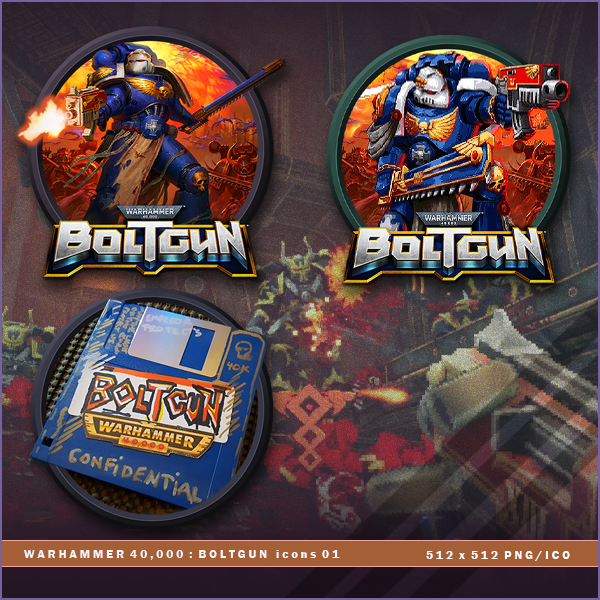 Warhammer 40,000: Boltgun icons by BrokenNoah on DeviantArt