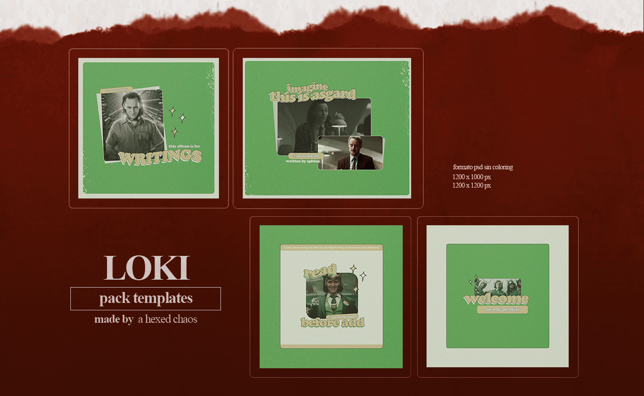 LOKI TEMPLATES (Pack). by HexedChaos on DeviantArt
