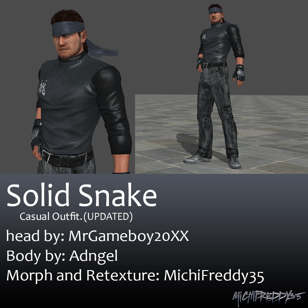 Solid Snake Casual (MeshMod) by MichiFreddy35 on DeviantArt