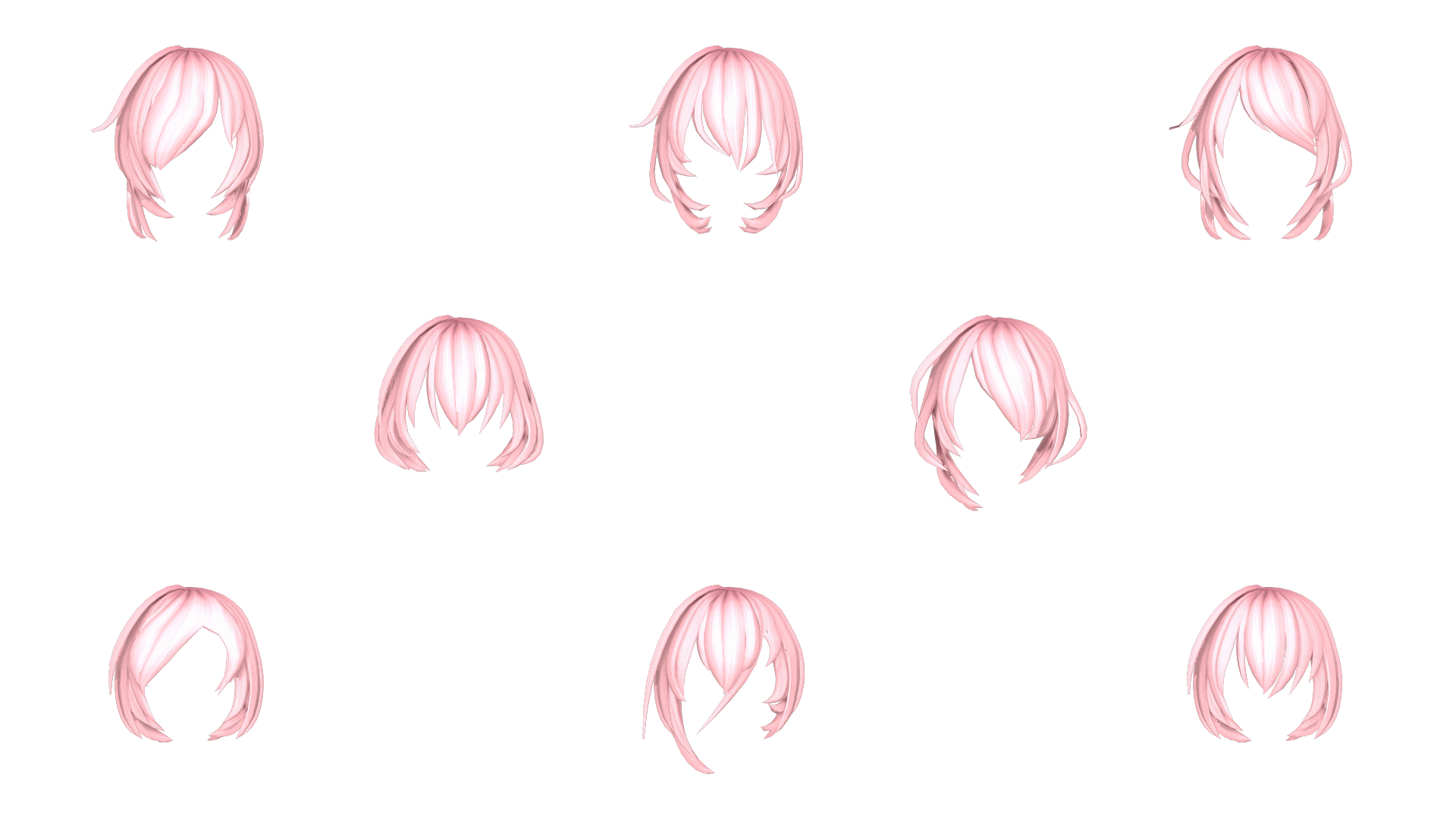 Luka Hair Bangs Pack Download by Sangabc on DeviantArt