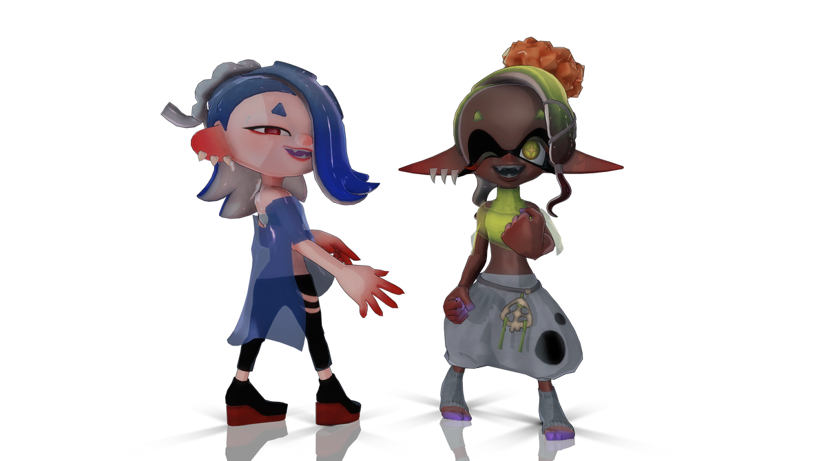 MMD Splatoon 3 Shiver and Frye (DL) by kfaghahahahagv on DeviantArt
