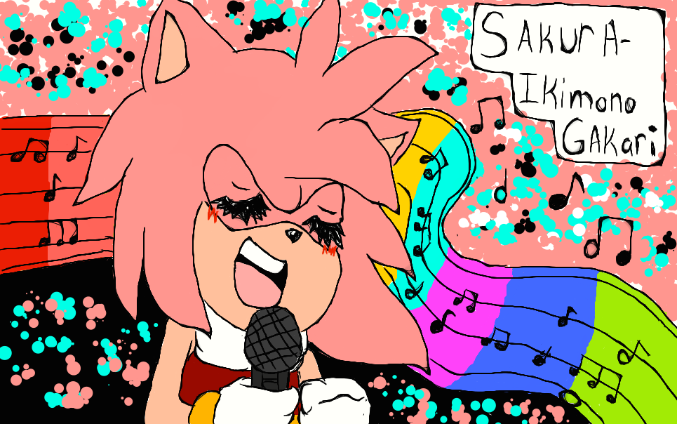amy singing: sakura ikimono gakari by RougamyLover8 on DeviantArt