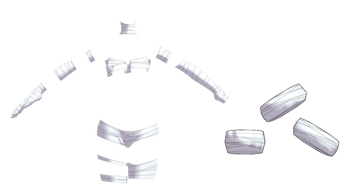 3DCG Bandages by MMDxDespair on DeviantArt