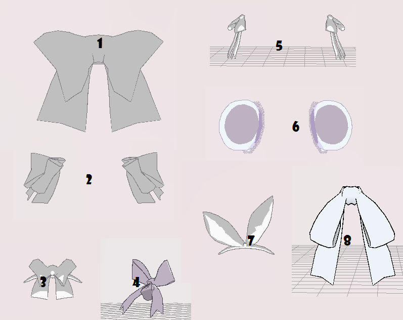 3DCG Default Ribbons by MMDxDespair on DeviantArt