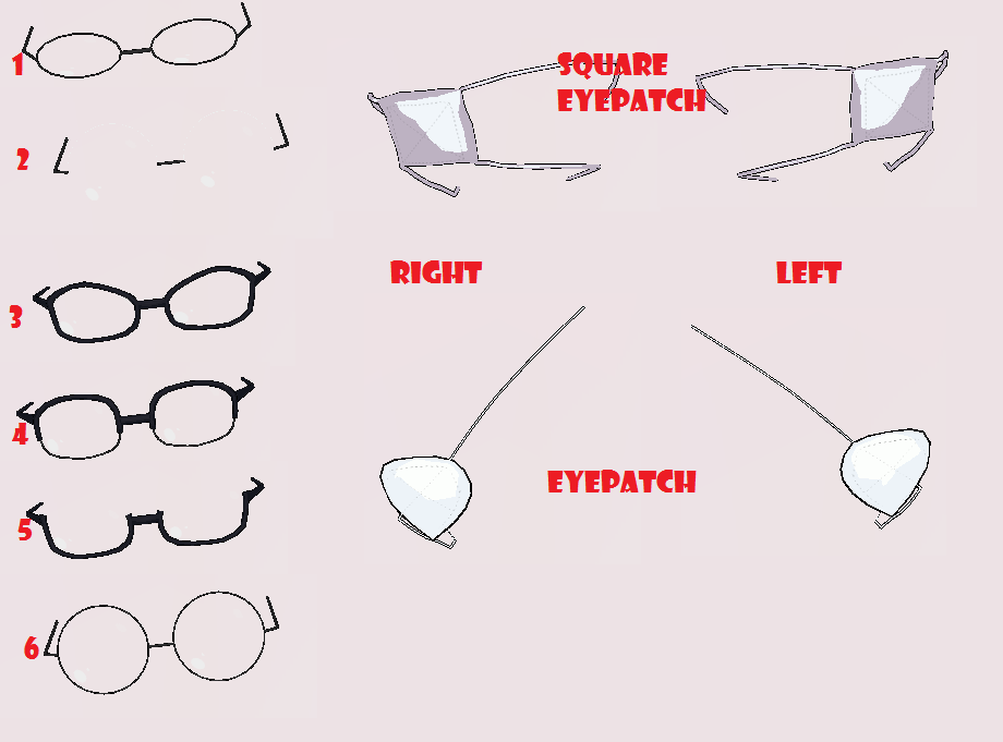 3DCG Glasses and Eyepatches by MMDxDespair on DeviantArt