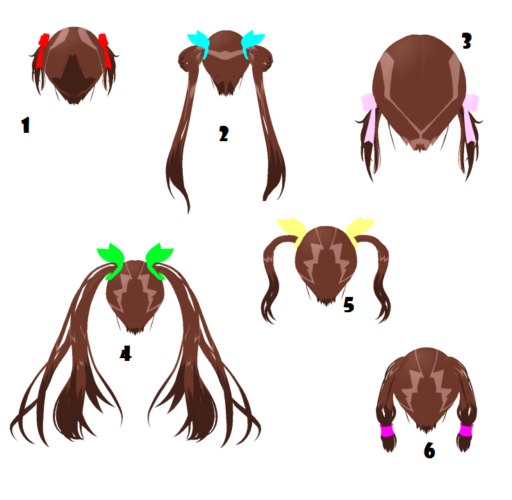 Pigtails with Ribbons by MMDxDespair on DeviantArt