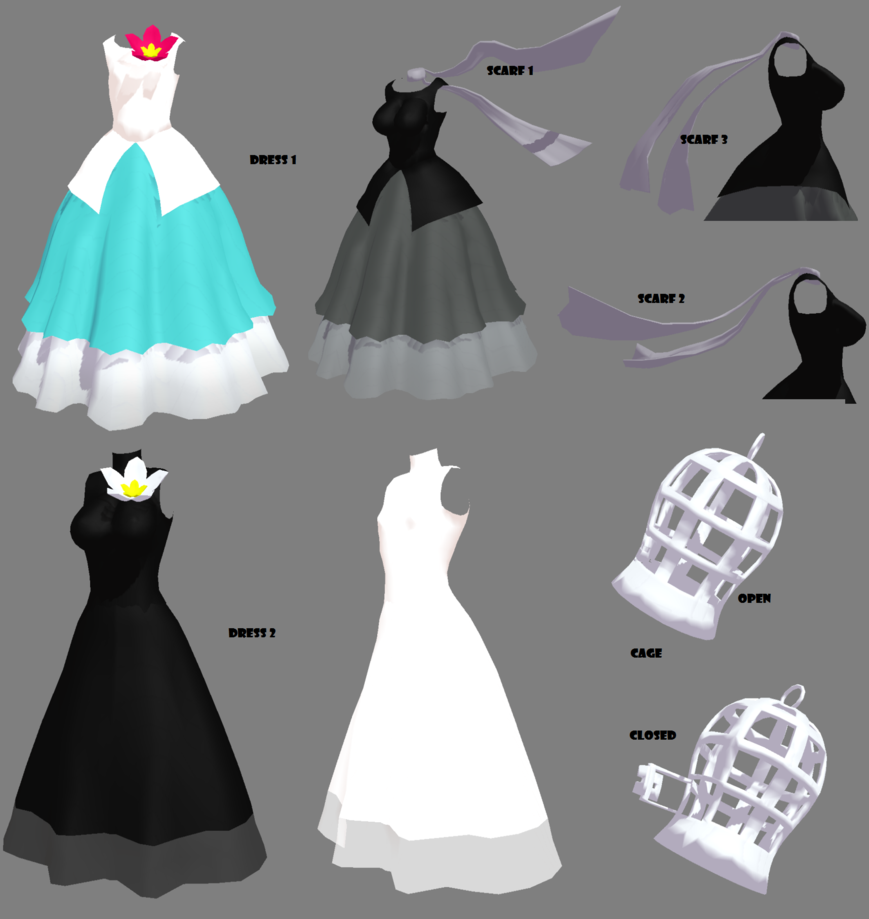 Elegant Long Sleeveless Dress by MMDxDespair on DeviantArt