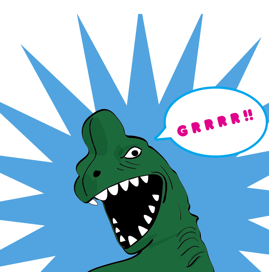 Cartoon T Rex Grrr Vector by thepow on DeviantArt