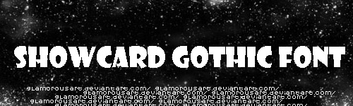 Showcard Gothic Font by glamorousart on DeviantArt